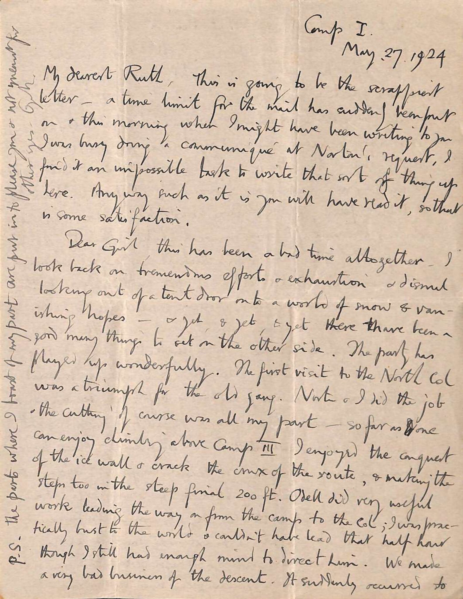Last Letters of George Mallory Now Online » Explorersweb